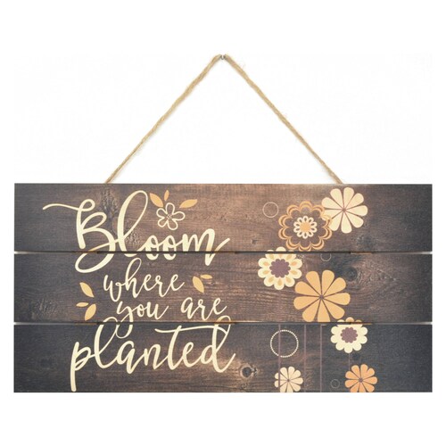 Bloom Where You Are Planted Wooden Plank Sign 5x10 | Etsy