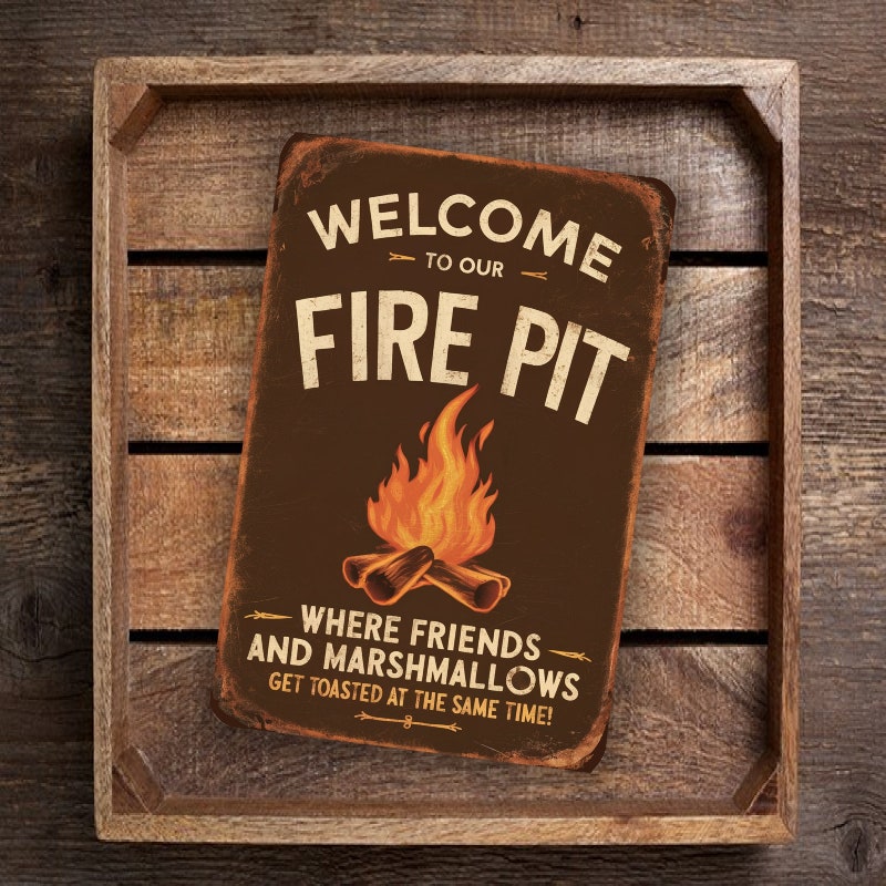 Fire Pit Sign - Etsy