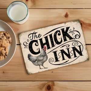 Vintage-style "the Chick Inn" Sign - Rustic Farmhouse Decor With ...