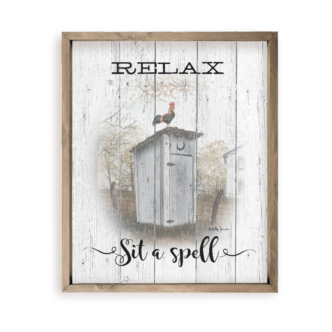 Relax and Sit A Spell Outhouse Funny Bathroom Wall Decor Sign ...