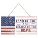 Land of the Free Wooden Plank Sign 5x10 - Etsy