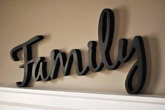 Family 3D Word Art Wood Cutout 9.5 X 20 | Etsy