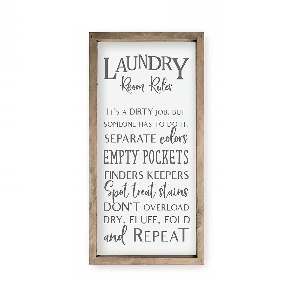 Laundry Room Rules Farmhouse Style Wood Wall Decor Sign - Etsy