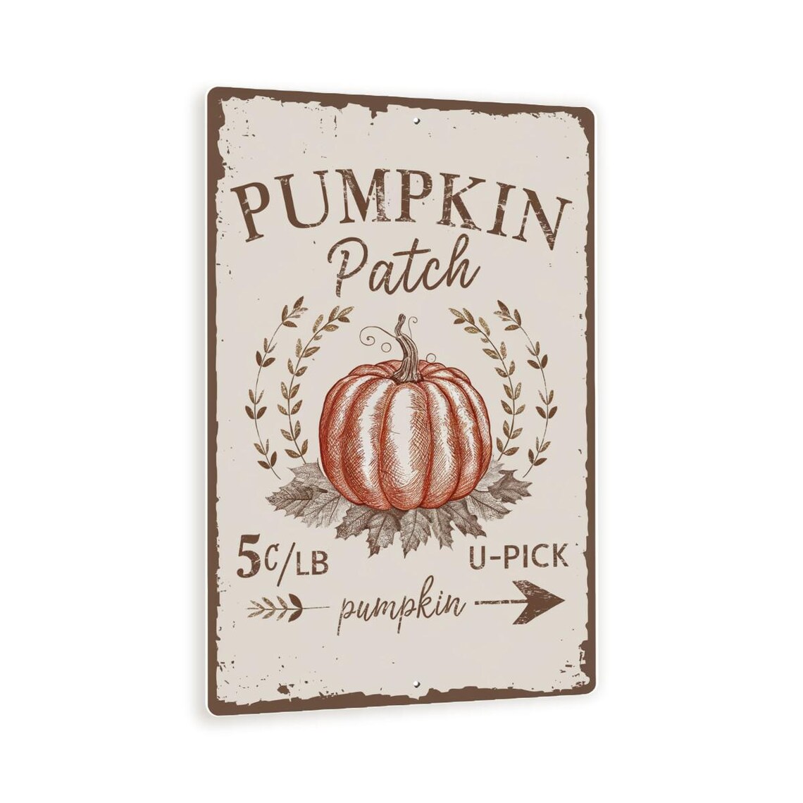 Vintage Metal Sign "pumpkin Patch" Rustic Farmhouse Fall Decor U-pick ...