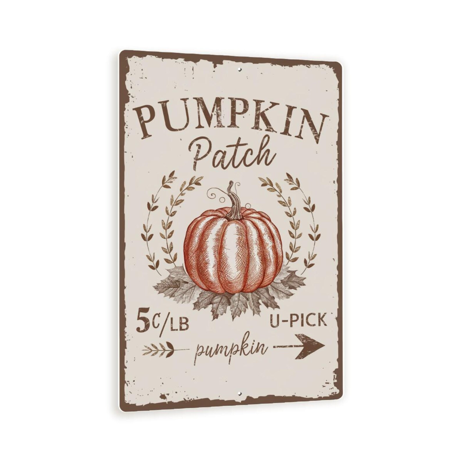 Vintage Metal Sign "pumpkin Patch" Rustic Farmhouse Fall Decor U-pick ...