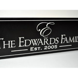 Personalized Carved Wood Family Name Sign With Established Date and ...