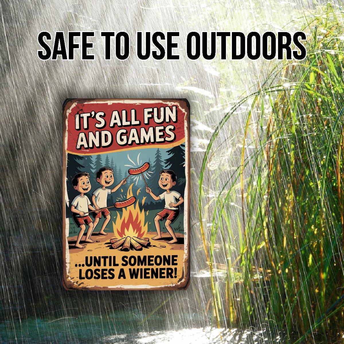 It’s All Fun and Games Until Someone Loses A Wiener Sign – 8x12 Funny ...