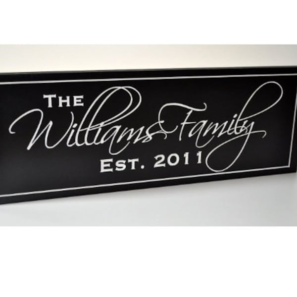 Family Name Sign - Etsy
