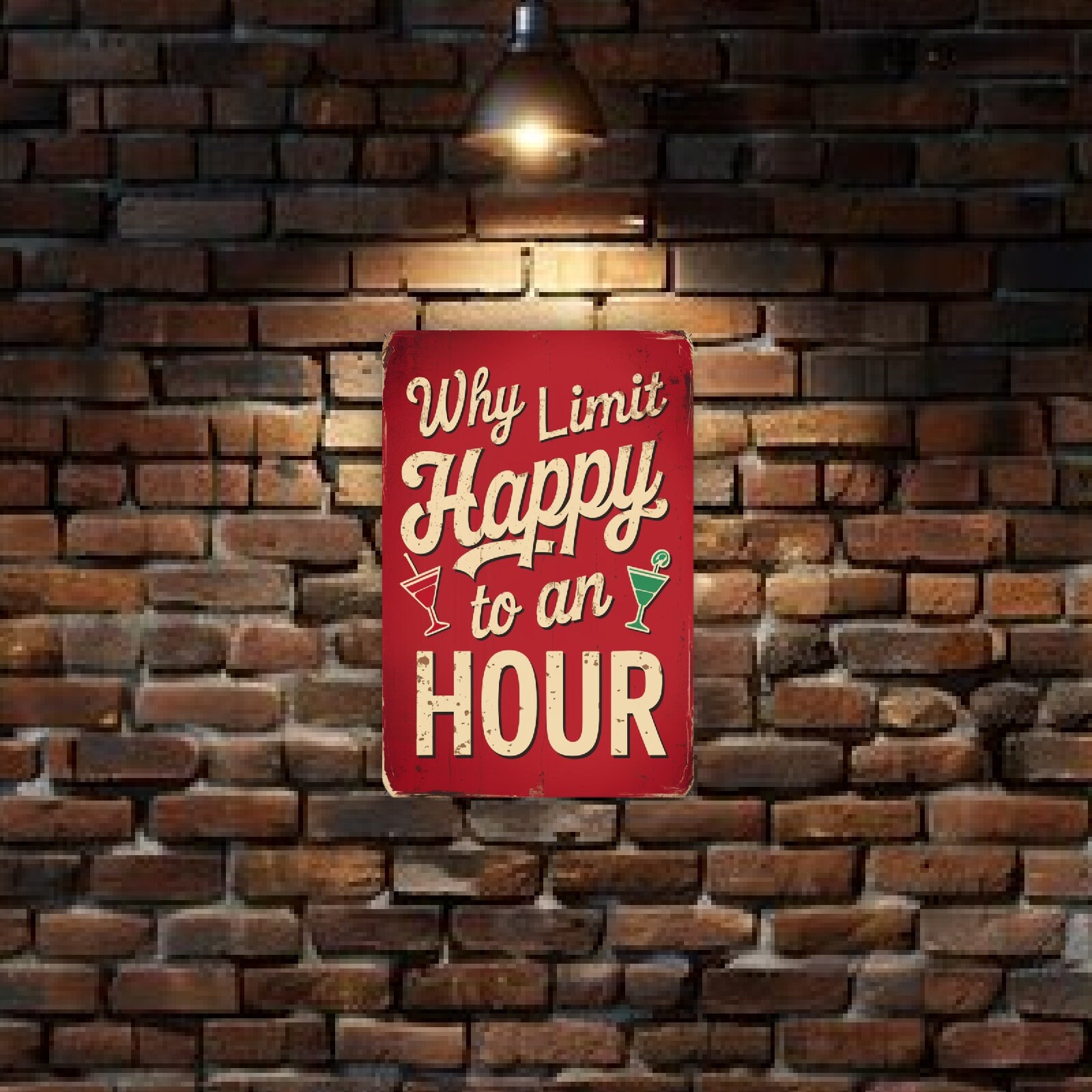 8x12 Funny Vintage Metal Sign - 'why Limit Happy to an Hour' - Humorous ...