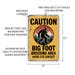 Caution Bigfoot Breeding Area Sign – Funny Sasquatch Warning Metal Wall ...