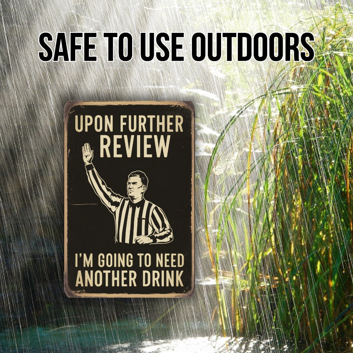 Vintage-style "upon Further Review, I'm Going to Need Another Drink ...