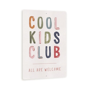 Playful "cool Kids Club - All Are Welcome" Sign - Colorful Handwritten ...