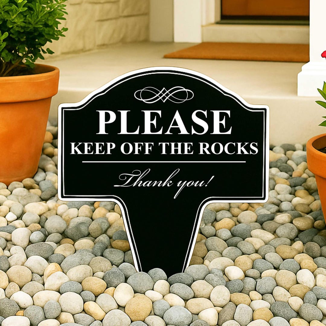 Please Keep off the Rocks Aluminum Yard Sign 10x14 (available in ...