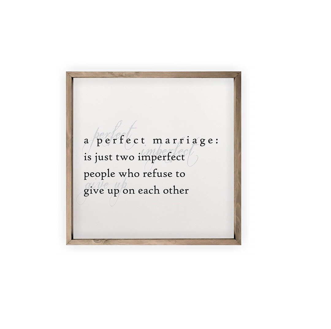 A Perfect Marriage Farmhouse Style Wood Wall Decor Sign - Etsy
