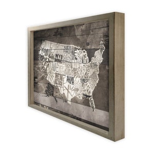 USA Map Rustic Plank Farmhouse Style Wall Decor Sign - Available in ...