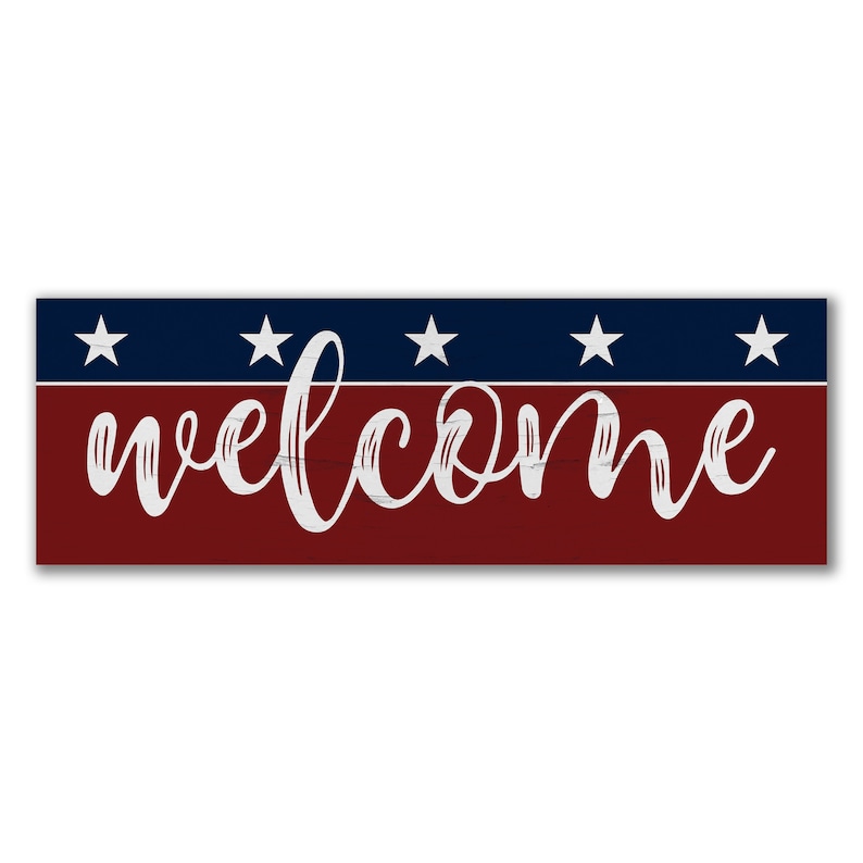 Welcome Farmhouse Style Wood Wall Decor Sign - Etsy