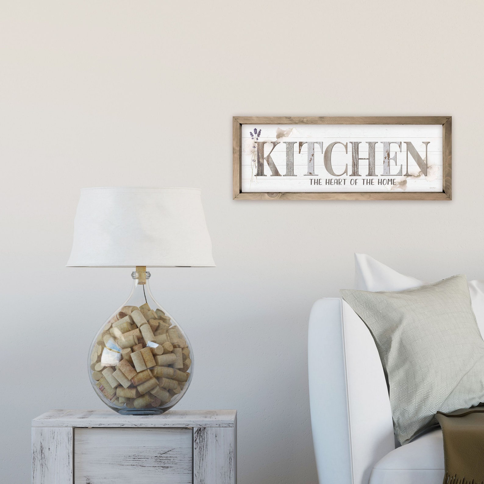 Kitchen the Heart of the Home Rustic Wood Farmhouse Wall Sign | Etsy