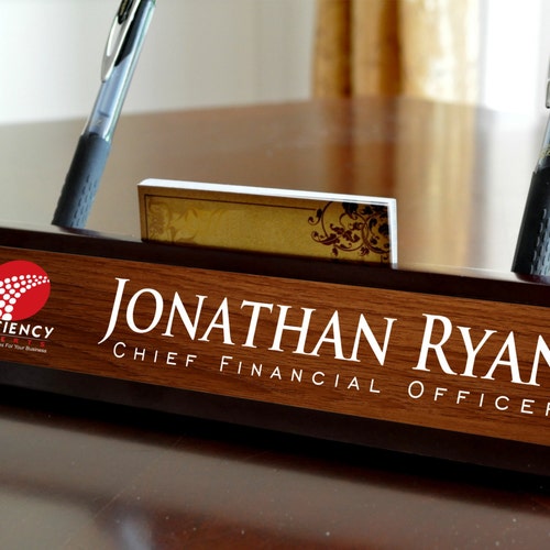 Personalized Desk Name Plate and Holder available in Three - Etsy