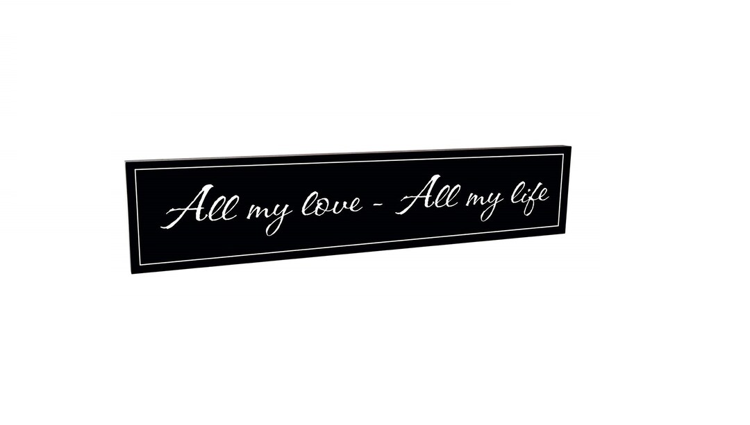 All My Love All My Life Carved Wood Sign 5x24 - Etsy