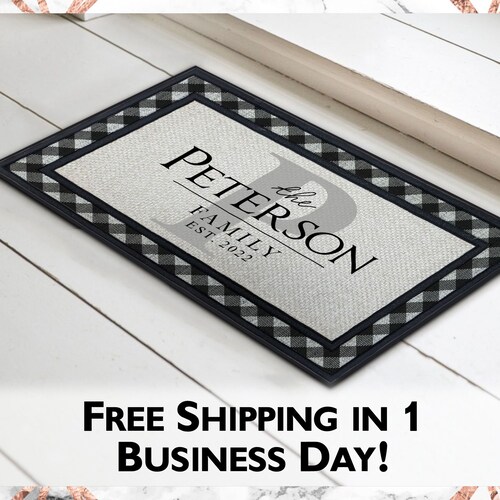 Personalized Doormat Custom Monogram Door Mat With Monogram - Etsy