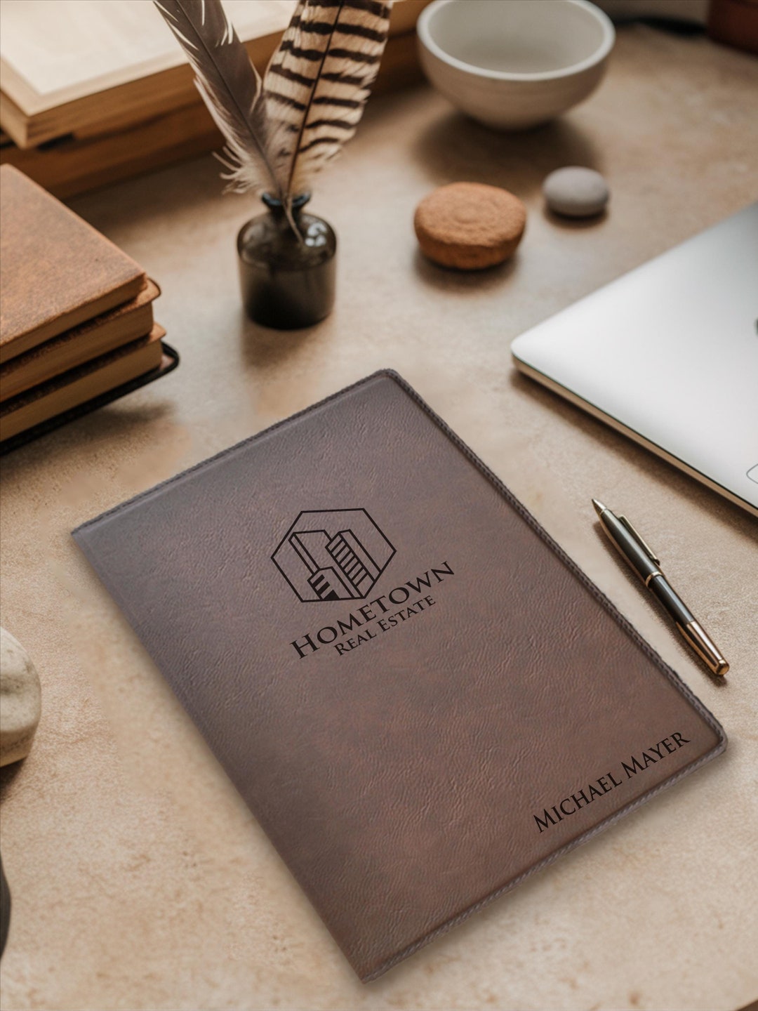 Personalized Leather Portfolio Notebook Professional & Stylish ...