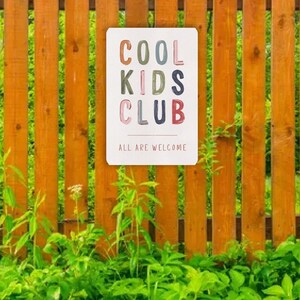 Playful "cool Kids Club - All Are Welcome" Sign - Colorful Handwritten ...