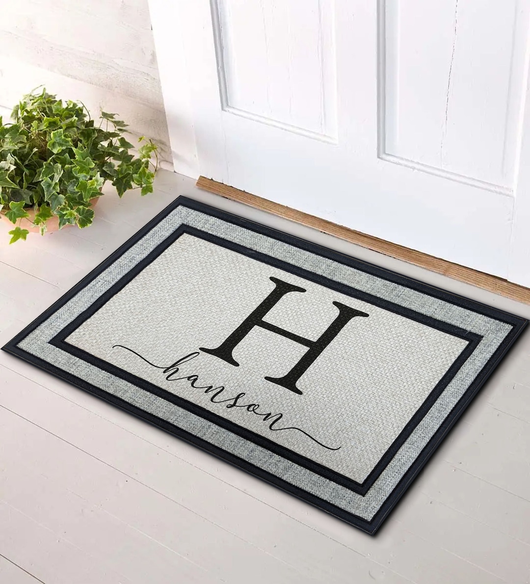 Personalized Doormat Custom Monogram Door Mat With Last Name and ...