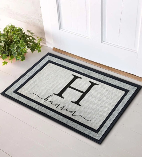 Personalized Doormat Custom Monogram Door Mat With Last Name - Etsy