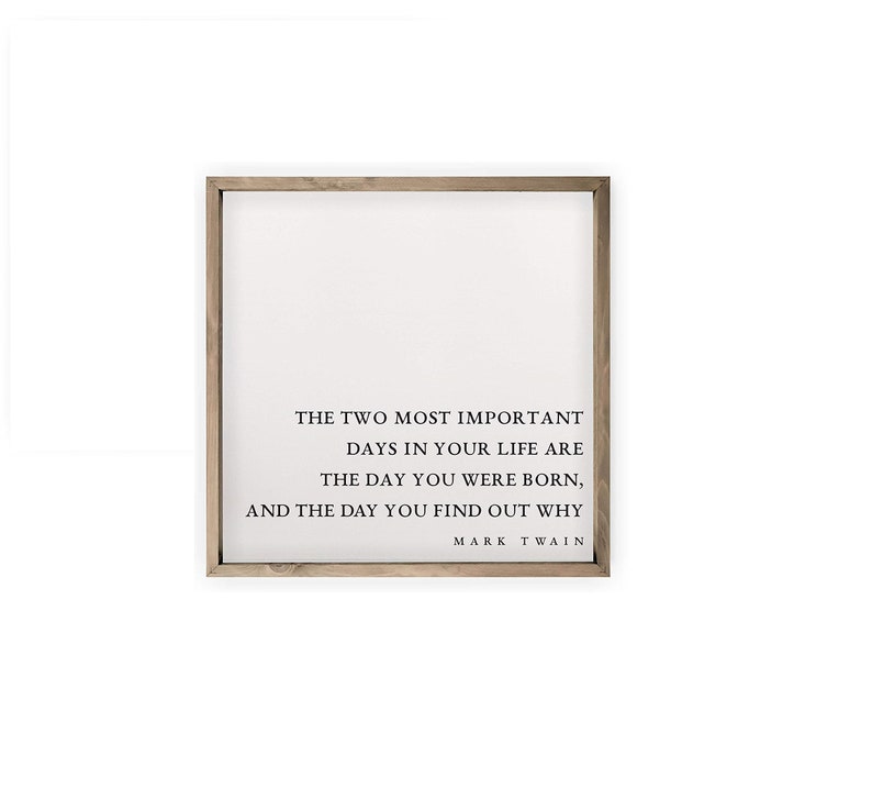 The Two Most Important Days Farmhouse Style Wall Decor Sign - Available ...