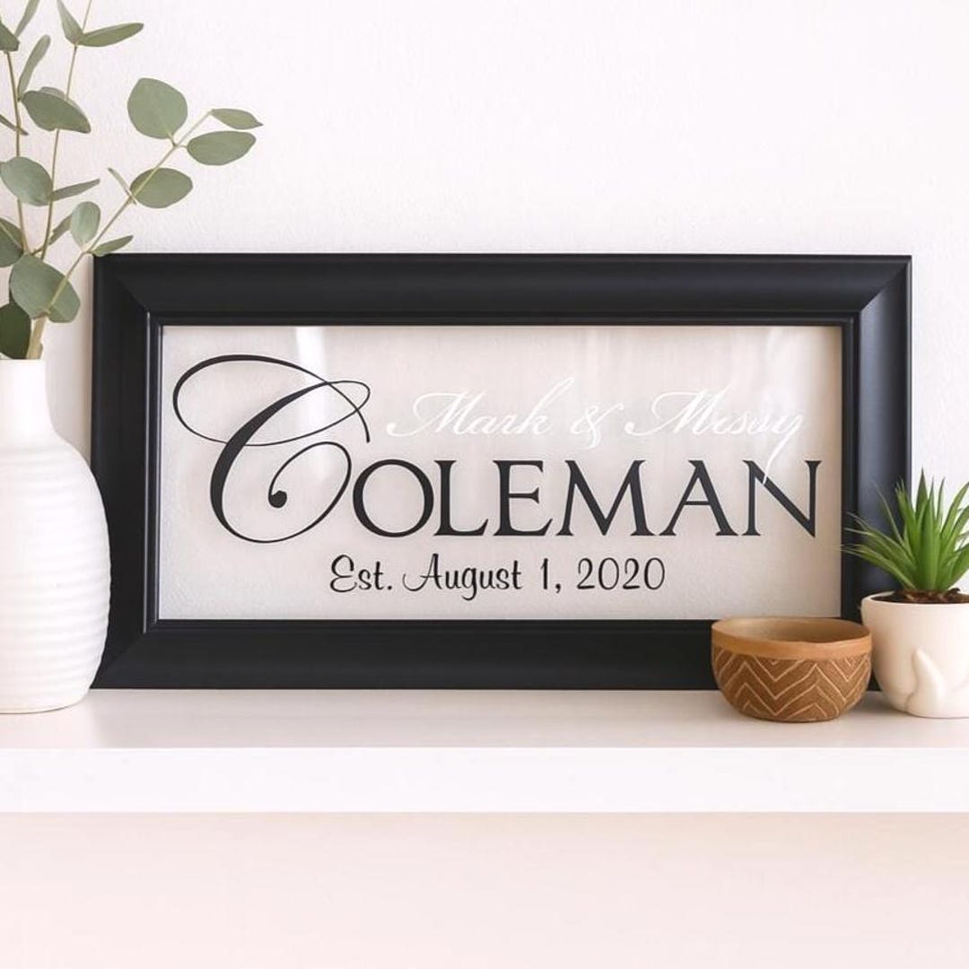 Personalized Acrylic Family Name Sign With Established Date 11x21 - Etsy