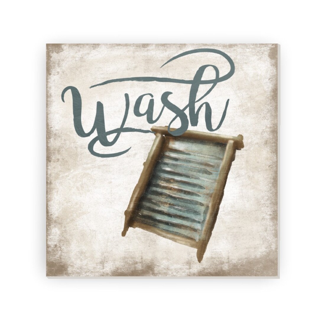 Wash Washboard Farmhouse Style Wood Wall Decor Sign - Etsy
