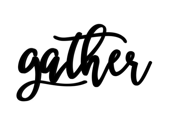 Gather 3D Word Art Wood Cutout 8x17 | Etsy