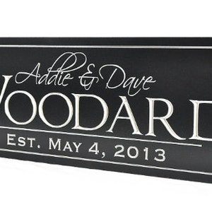 Personalized Carved Wood Family Name Sign With Established Date - Etsy