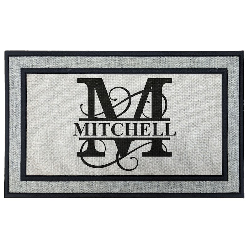 Personalized Doormat Custom Monogram Door Mat With Monogram Initial ...