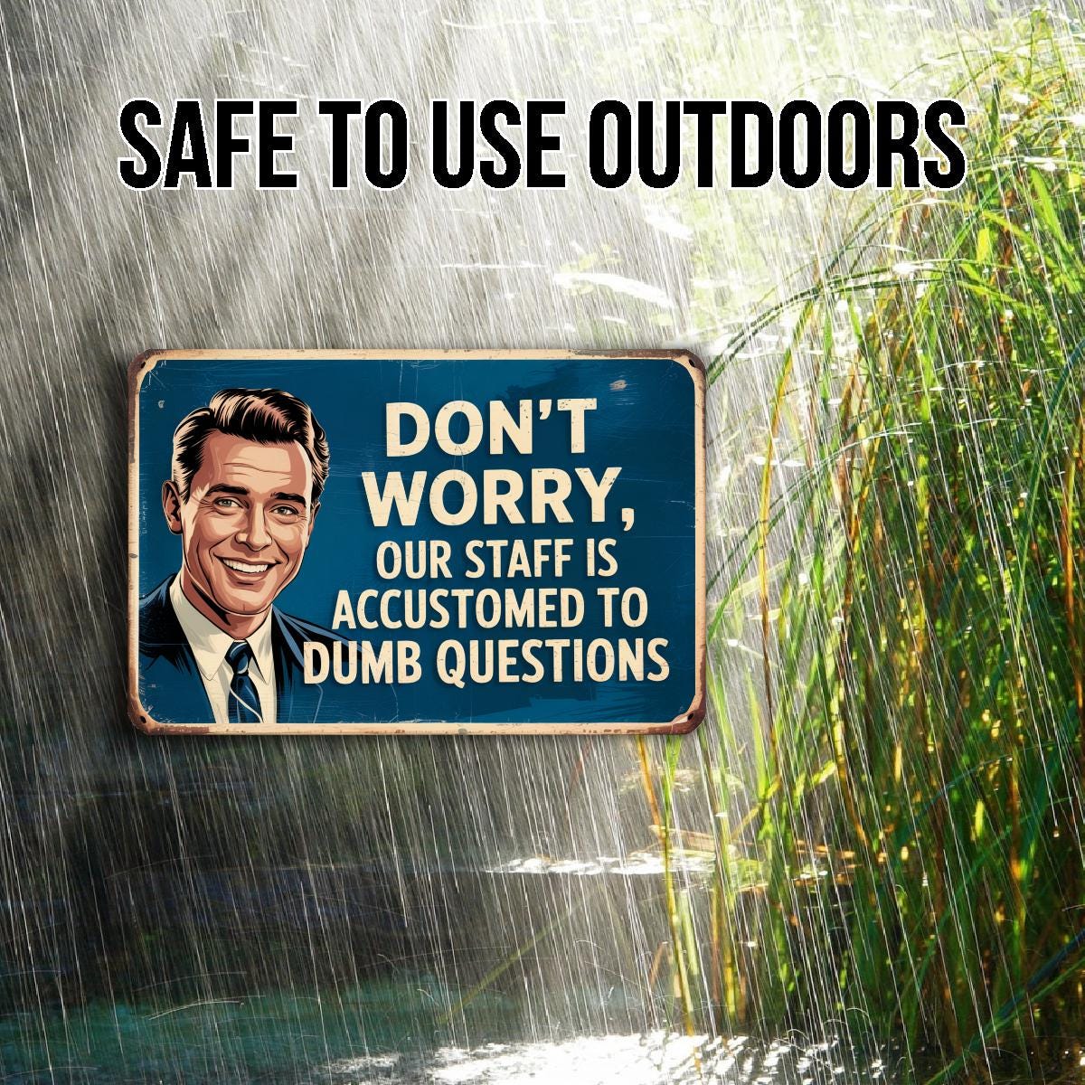 Don’t Worry Dumb Questions Sign – 8x12 Funny Vintage Office Metal Wall ...
