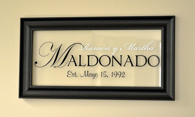 Personalized Acrylic Family Name Sign With Established Date 11x21 - Etsy
