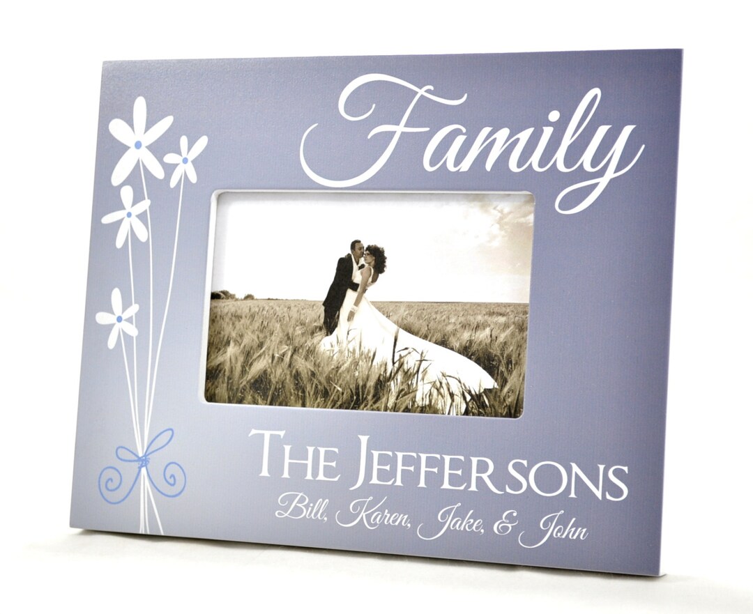 Family Personalized Picture Frame for A 4x6 Photo - Etsy