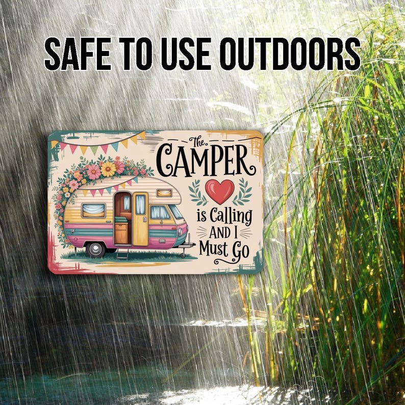 The Camper is Calling and I Must Go Sign – Vintage Boho RV Wall Art ...