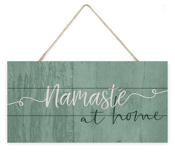 Namaste at Home Wooden Plank Sign 5x10 | Etsy