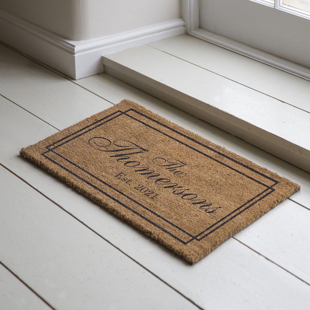 Personalized Welcome Custom Coir Coconut Husk Doormat Door Mat 18x30 or ...