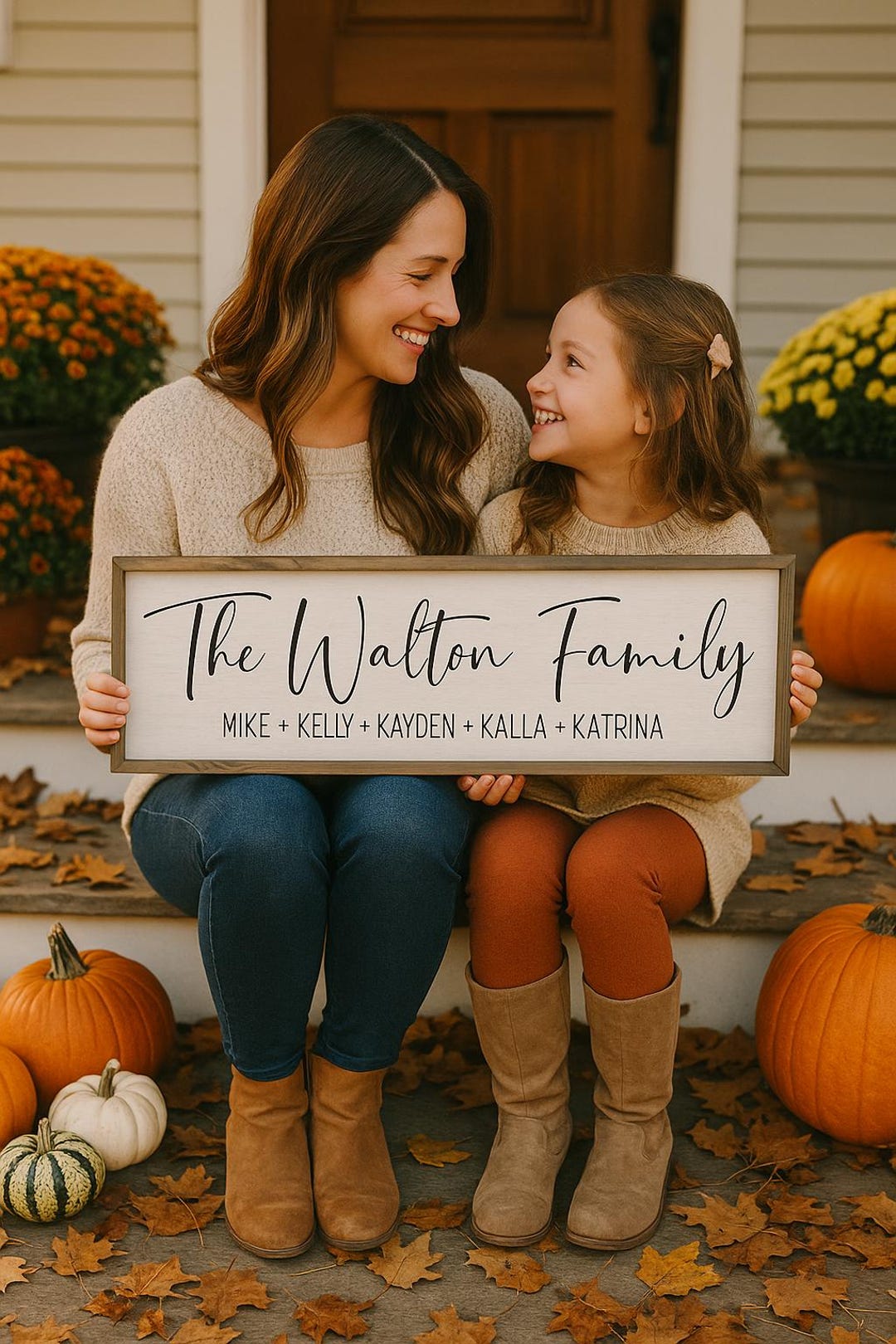Personalized Family Name Sign - Custom Framed Sign With Last Name and ...