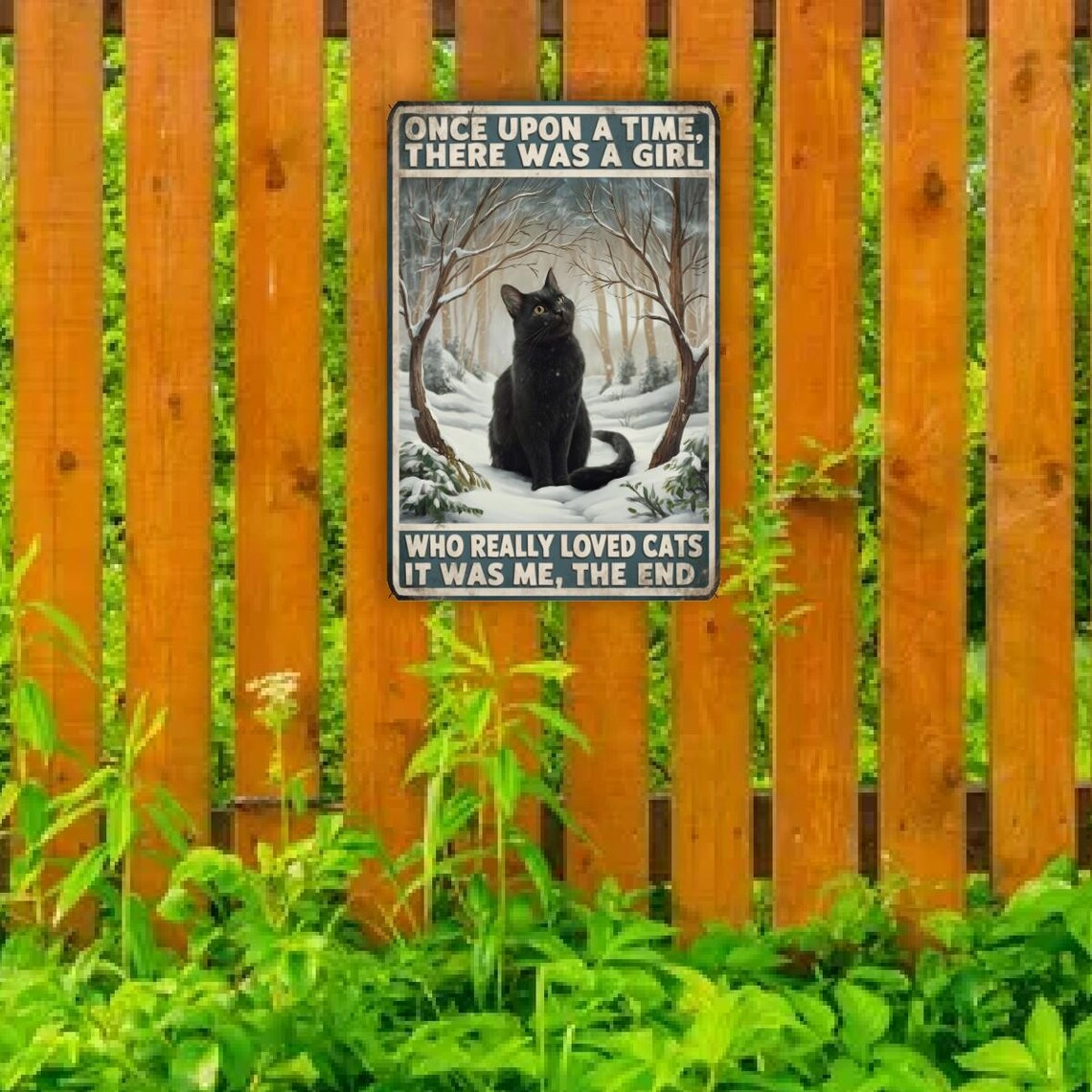 Vintage-style "once Upon A Time, There Was A Girl Who Really Loved Cats ...