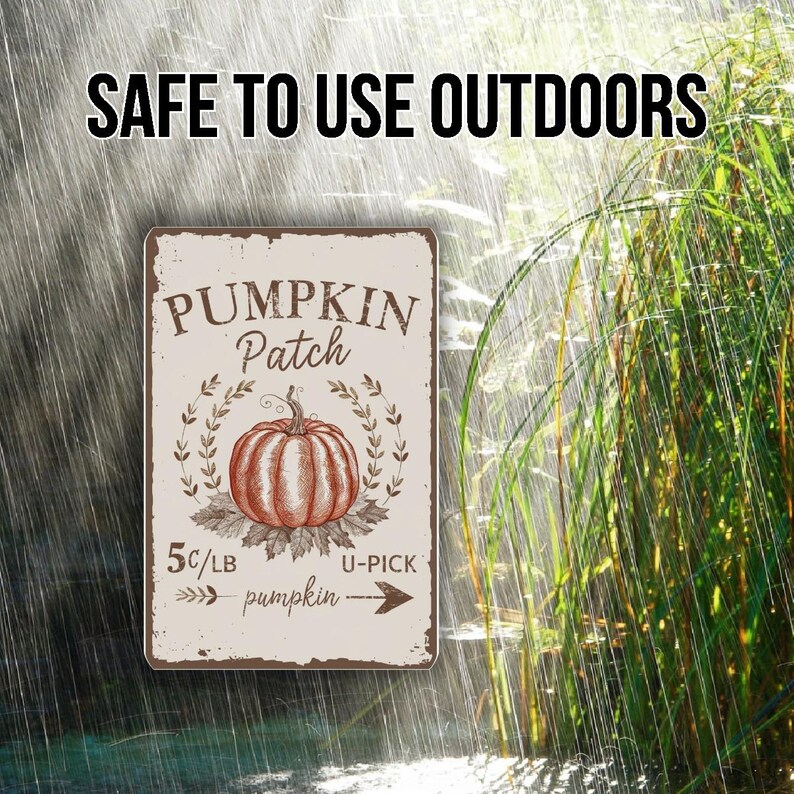 Vintage Metal Sign "pumpkin Patch" Rustic Farmhouse Fall Decor U-pick ...