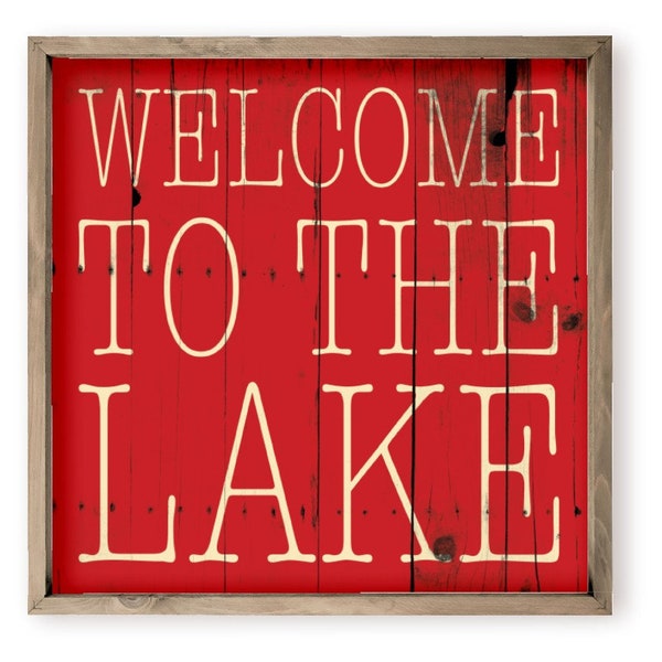 Wood Welcome Lake Sign - Etsy