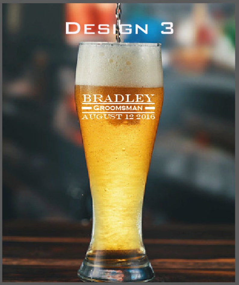 Personalized Engraved 16 Ounce Glass Pilsner (sold Individually) - Etsy
