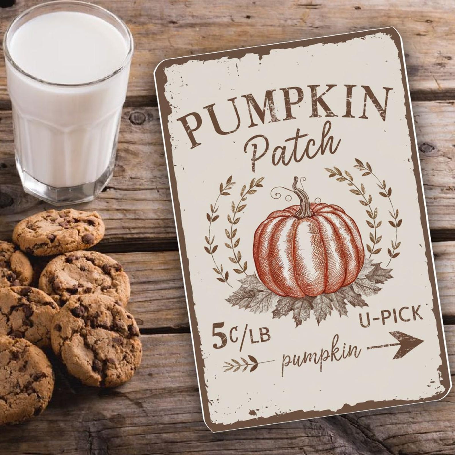 Vintage Metal Sign "pumpkin Patch" Rustic Farmhouse Fall Decor U-pick ...