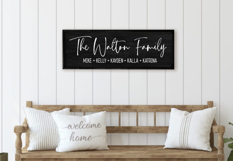 Custom Family Name Sign – Personalized Last Name Wall Art – Rustic Home ...