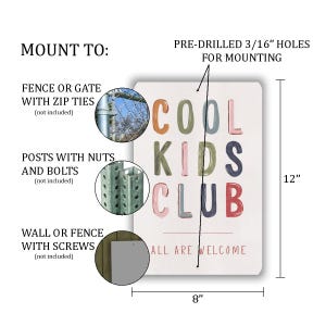 Playful "cool Kids Club - All Are Welcome" Sign - Colorful Handwritten ...