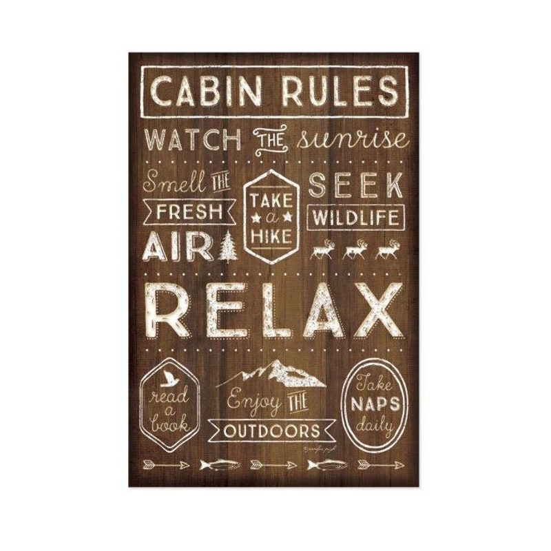 Wood Cabin Sign - Etsy