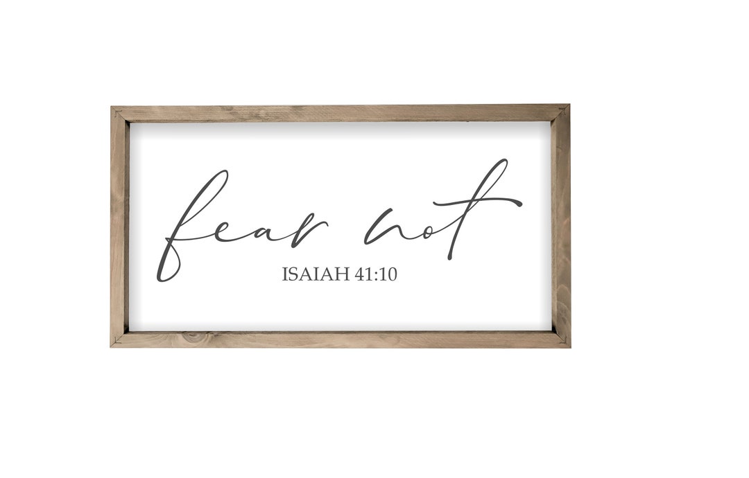 Fear Not Farmhouse Style Wood Wall Decor Sign - Etsy